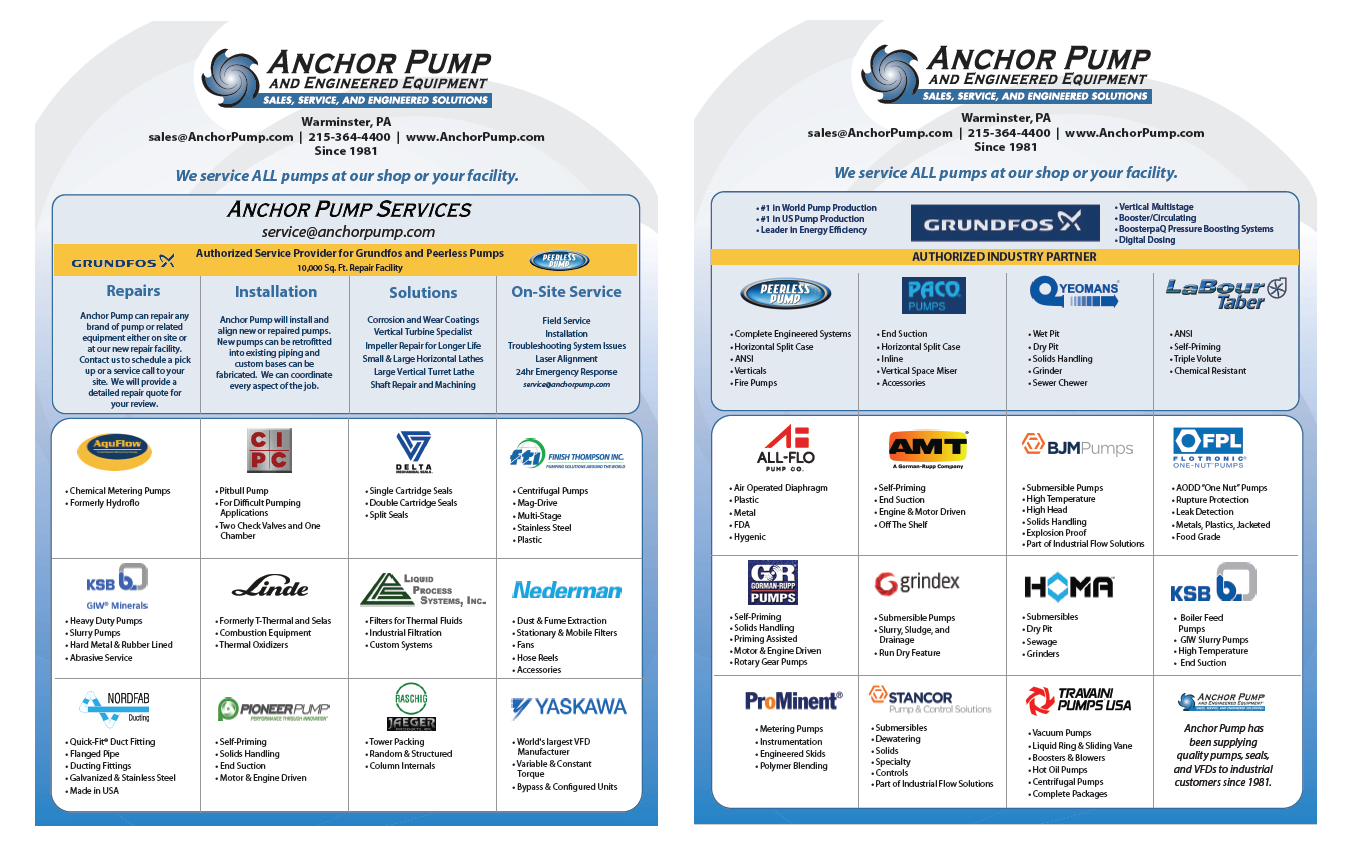 Line Card - Anchor Pump